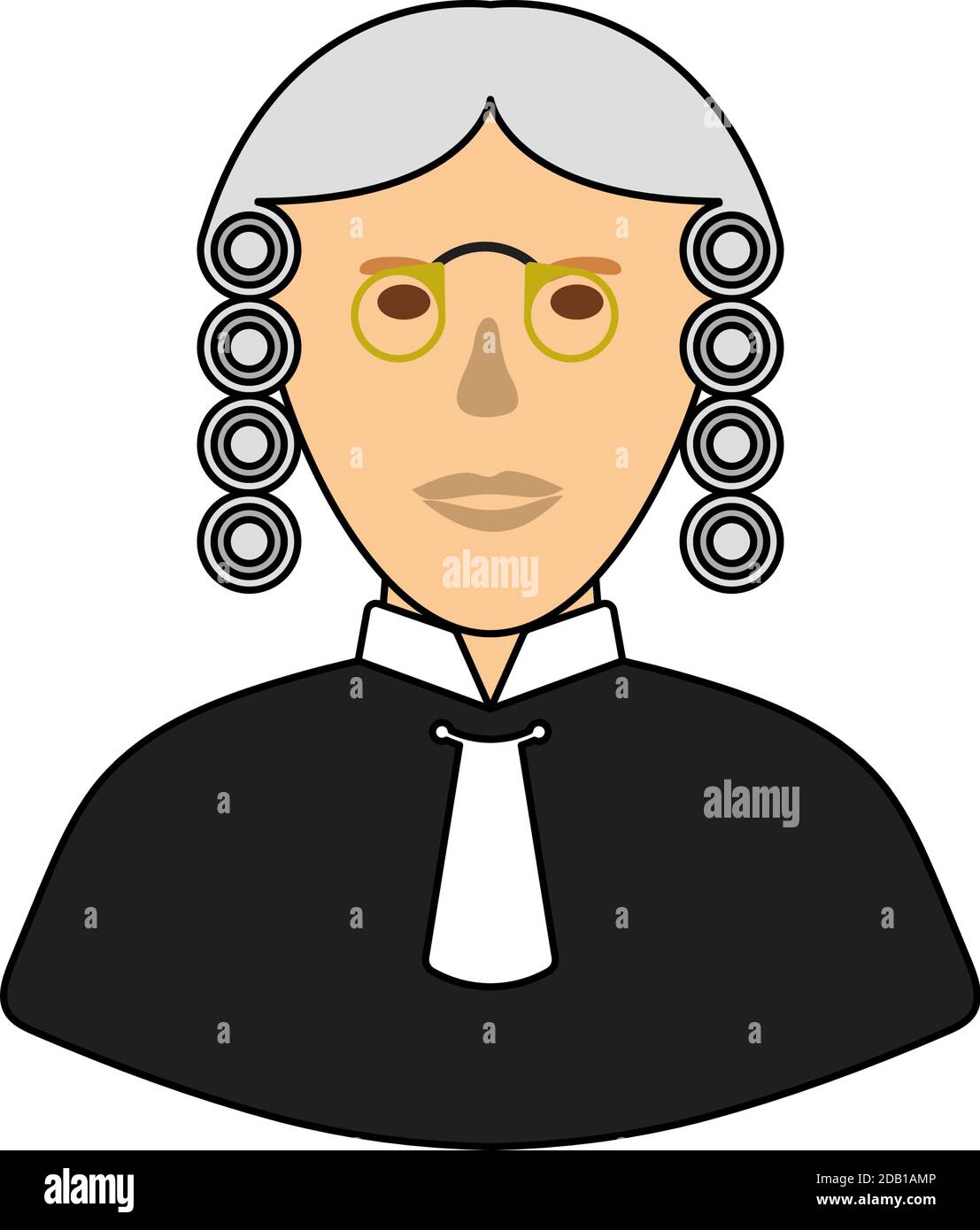 Judge Icon. Editable Outline With Color Fill Design. Vector ...