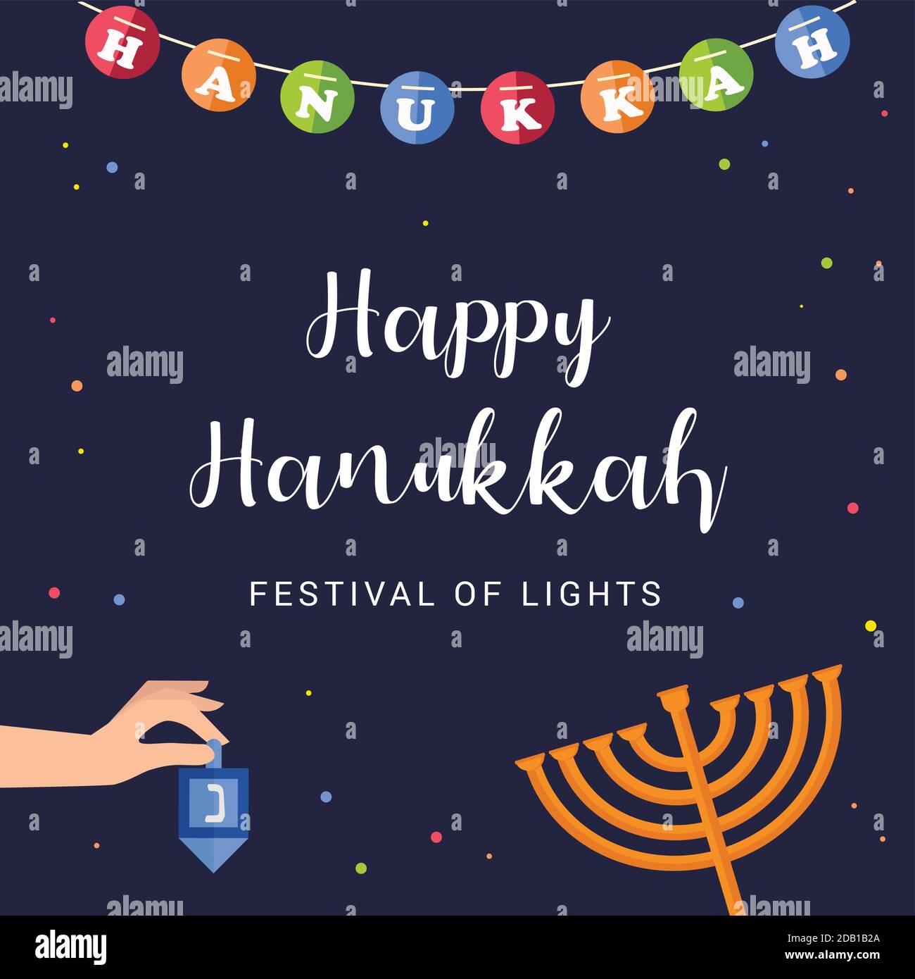 Happy hanukkah card template banner hi-res stock photography and images ...