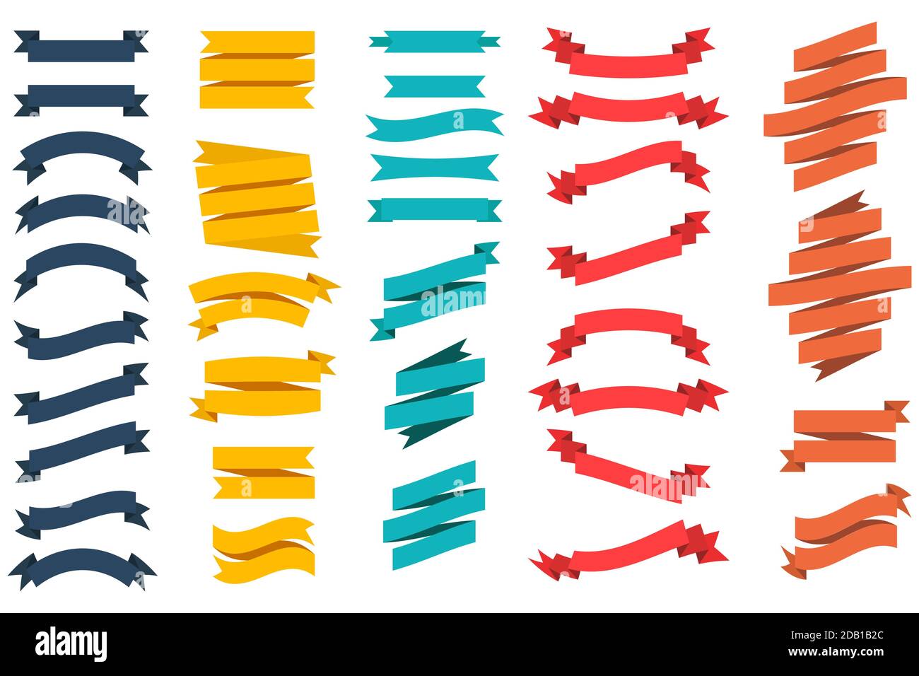 Set of Ribbons. Ribbon elements Stock Vector Image & Art - Alamy