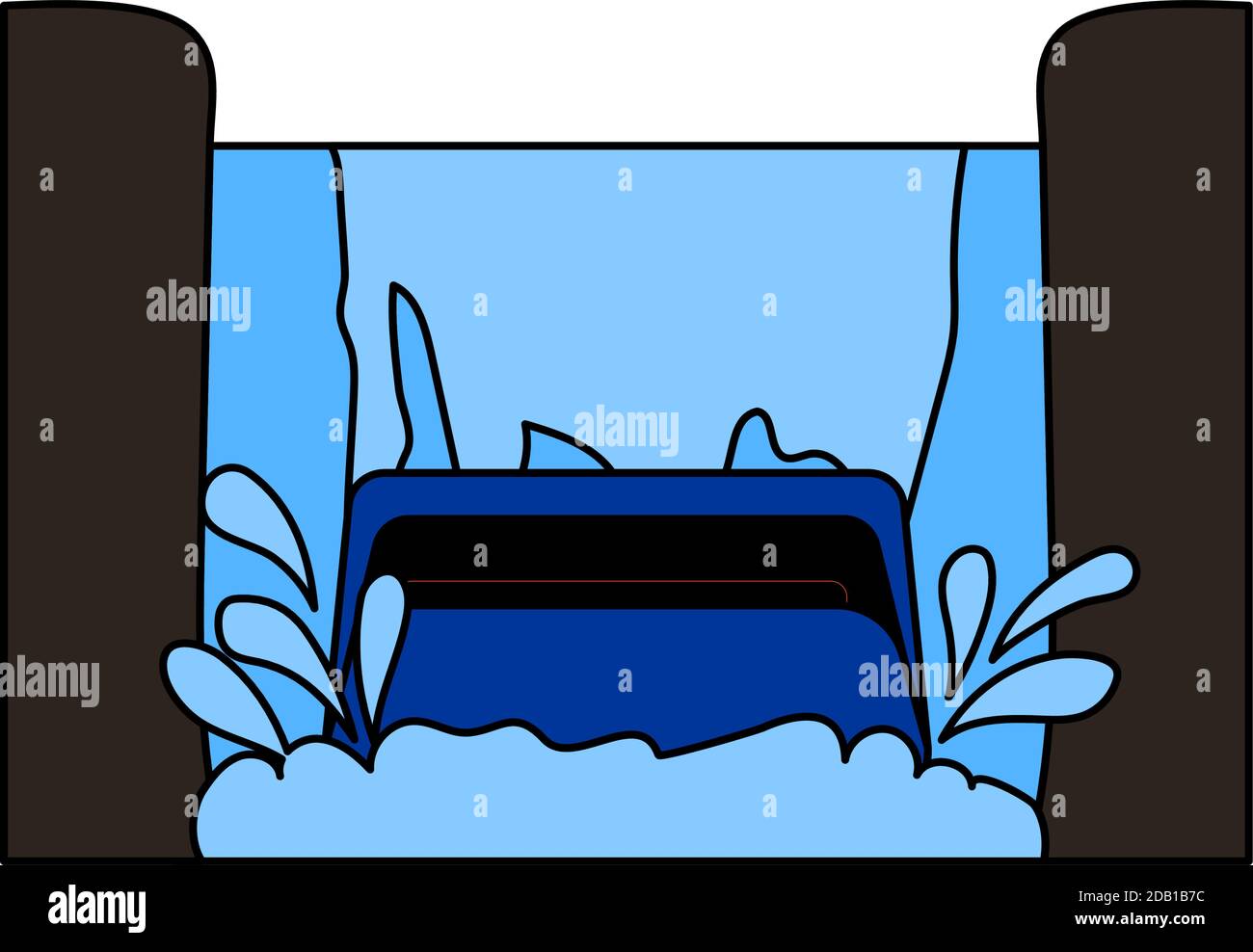 Water Boat Ride Icon. Editable Outline With Color Fill Design. Vector ...