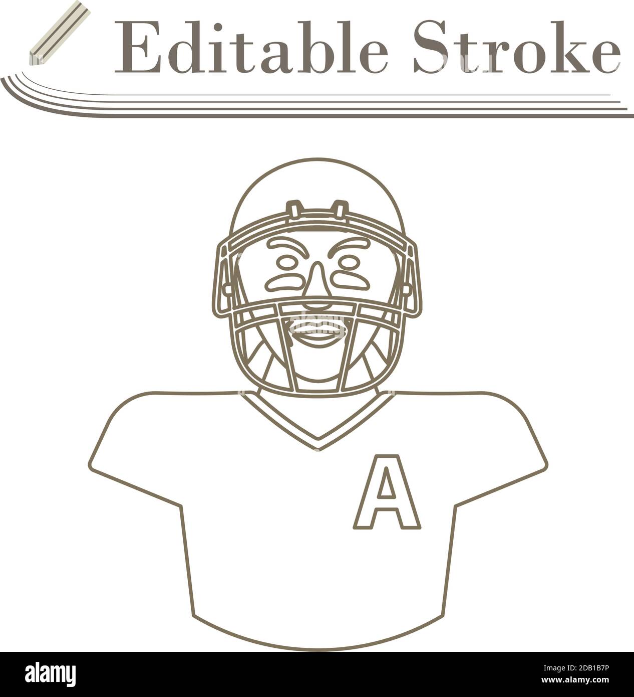 Simple Football Player Vector Art