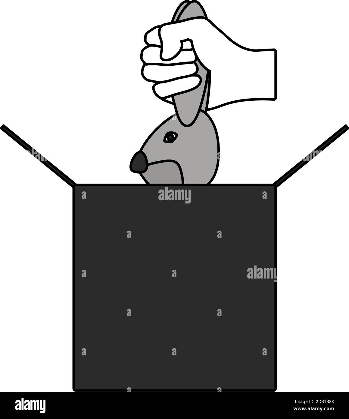 Rabbit In Magic Box Icon. Editable Outline With Color Fill Design ...