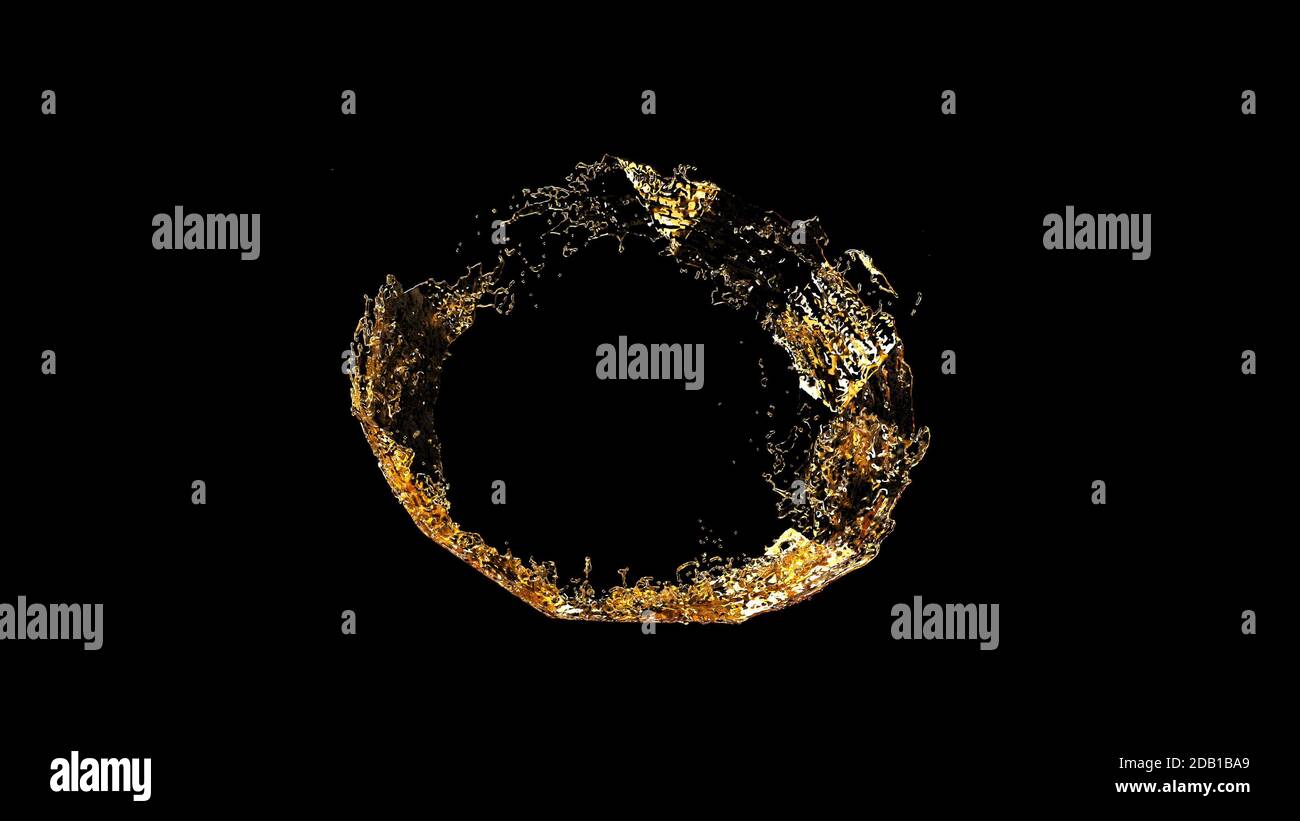 Beer splash Yellow backdrop on black Food concept 3d render Stock Photo ...