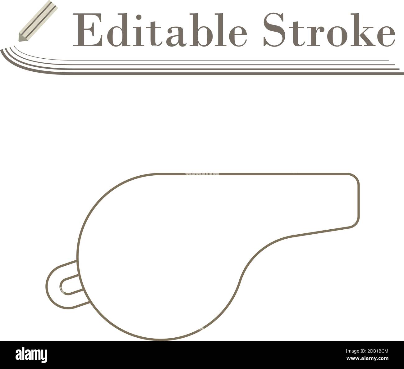 Whistle Icon. Editable Stroke Simple Design. Vector Illustration Stock ...