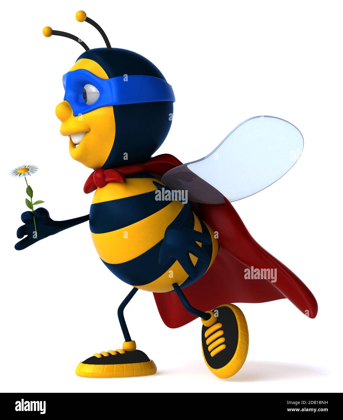 Fun bee - 3D Illustration Stock Photo - Alamy
