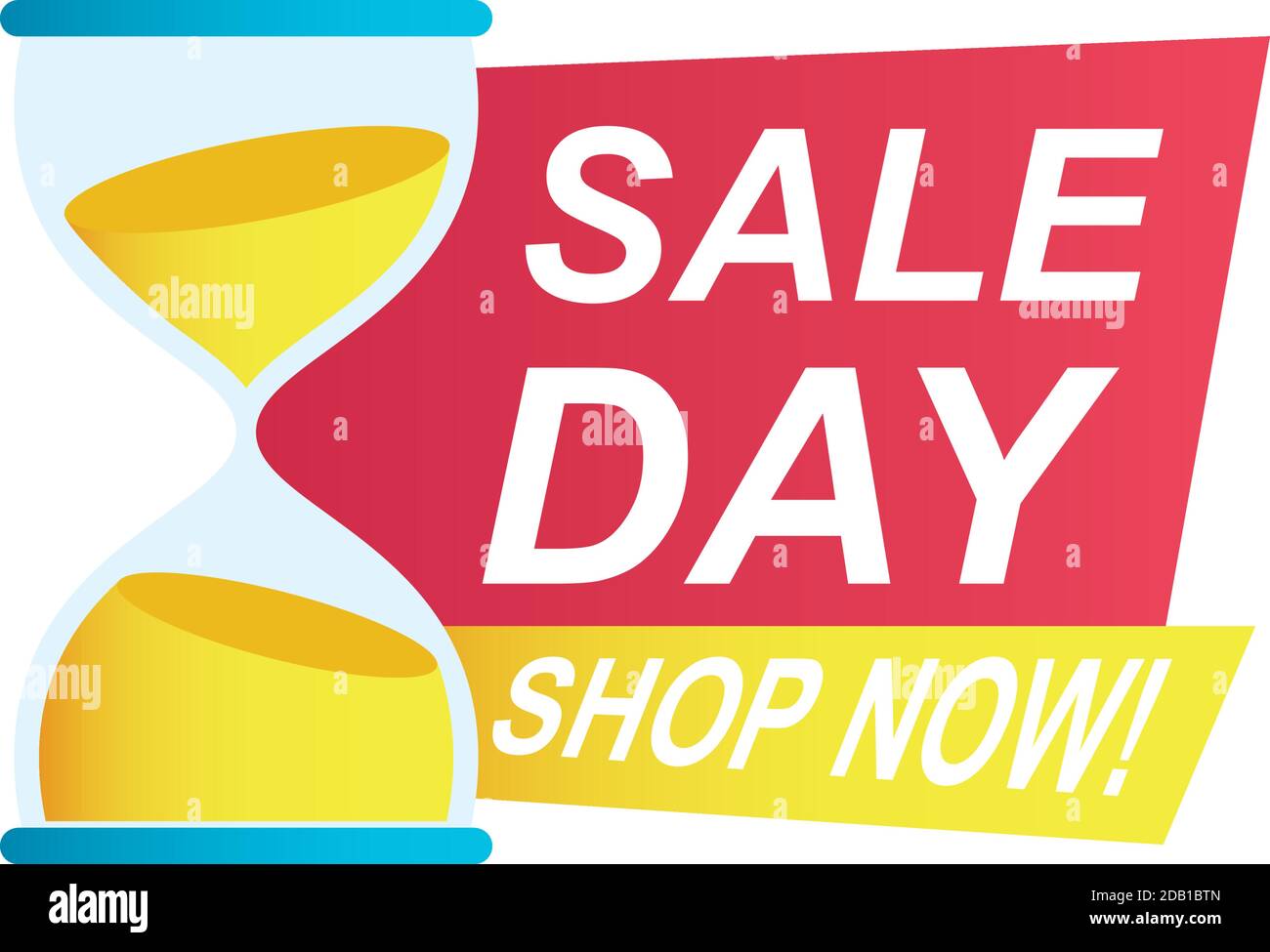 day sale countdown badge with sandglass vector illustration design ...