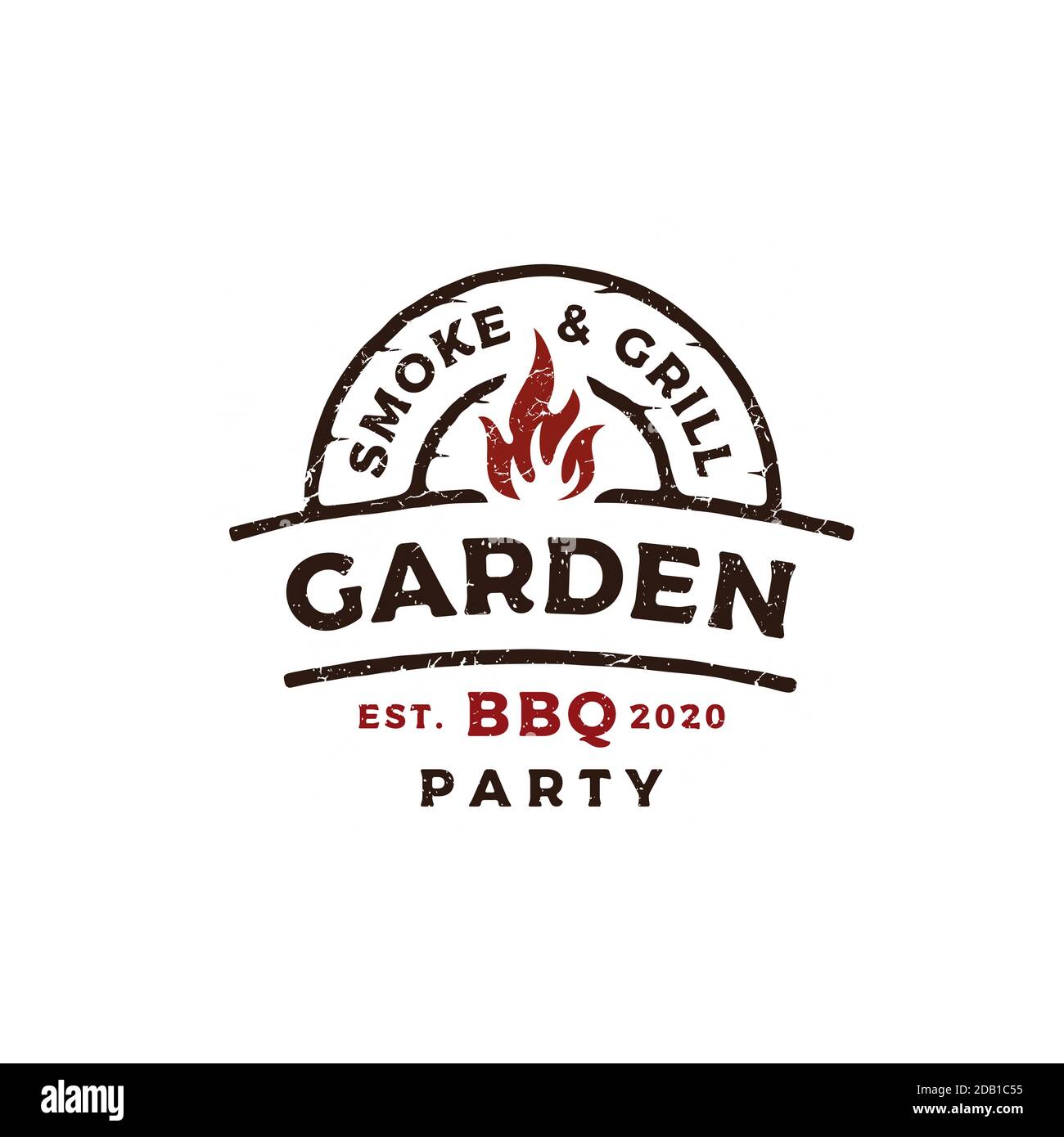 Rustic Vintage BBQ Grill, Barbecue, Barbeque Label Stamp Logo design ...