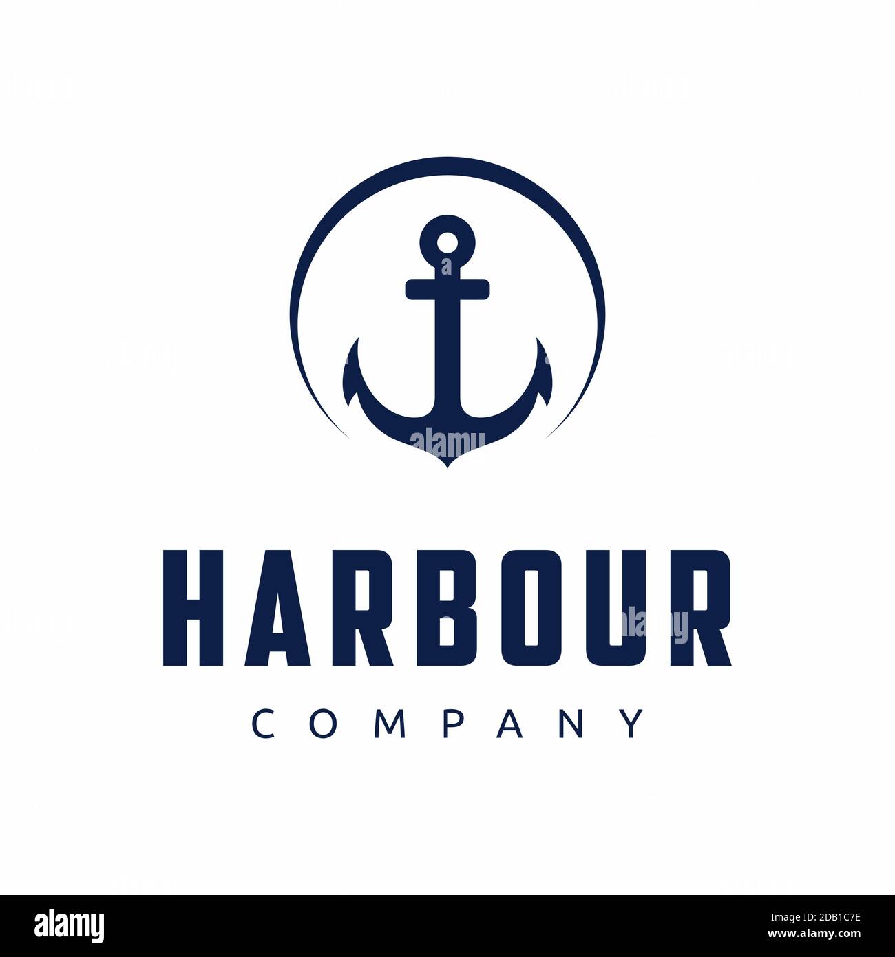 Retro vintage anchor with circle logo design Stock Vector Image & Art ...