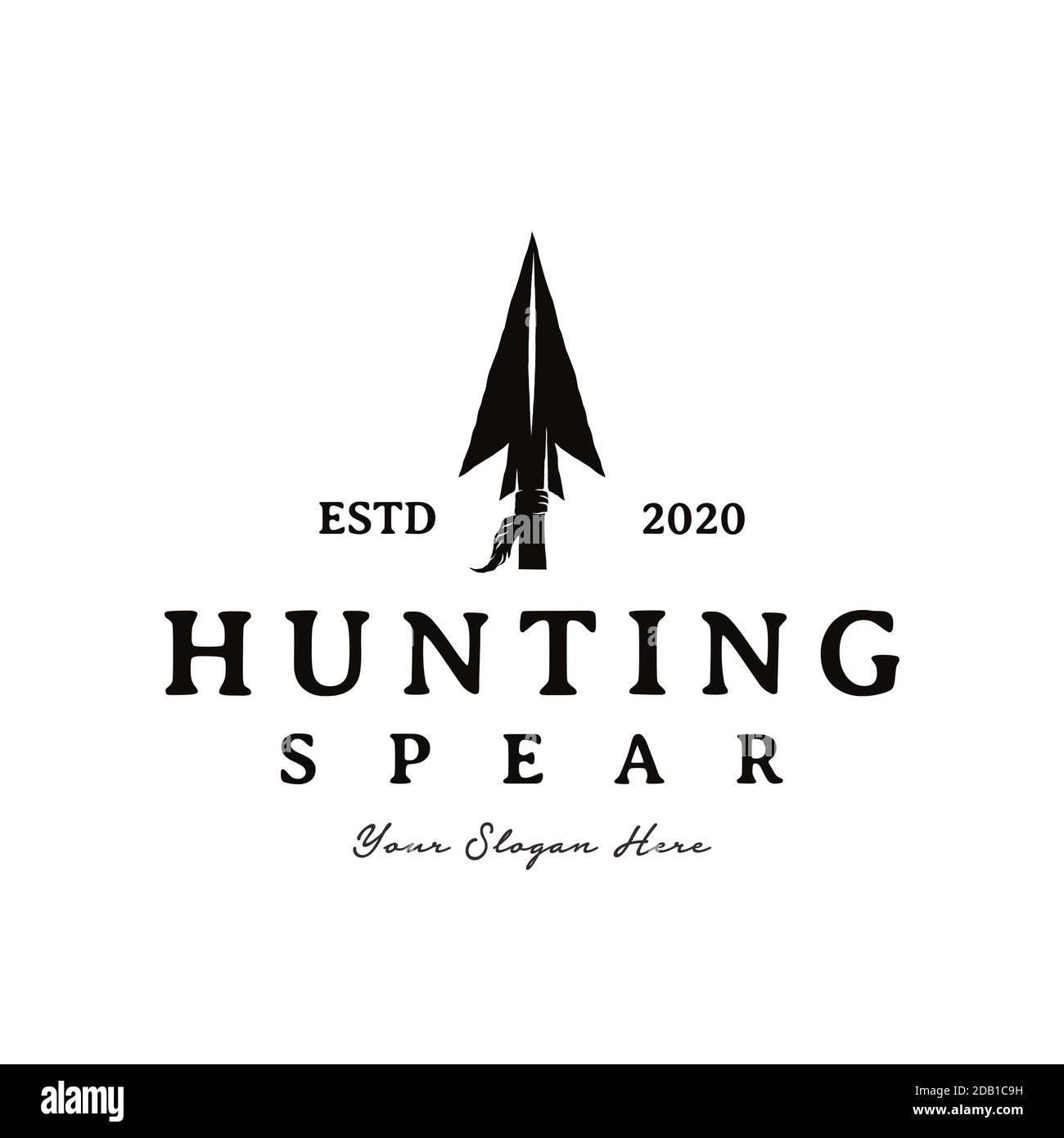 Vintage Rustic Hipster Arrowhead Spear Hunting Logo Design Stock Vector Image & Art - Alamy