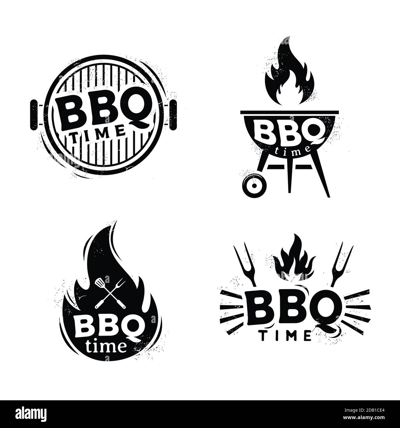 Vintage Grill Barbeque barbecue bbq, BBQ time badge, sticker, emblem ...
