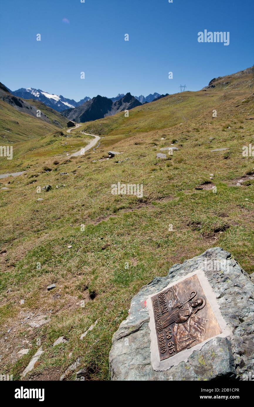 The journey of Saint Columbanus - Plaque celebrating the passage of St ...