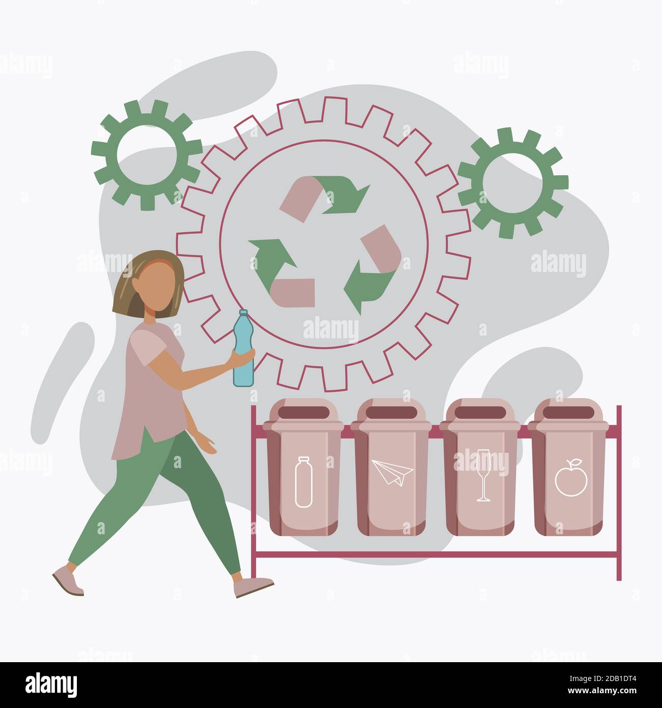 Garbage cartoon illustration hi-res stock photography and images - Alamy