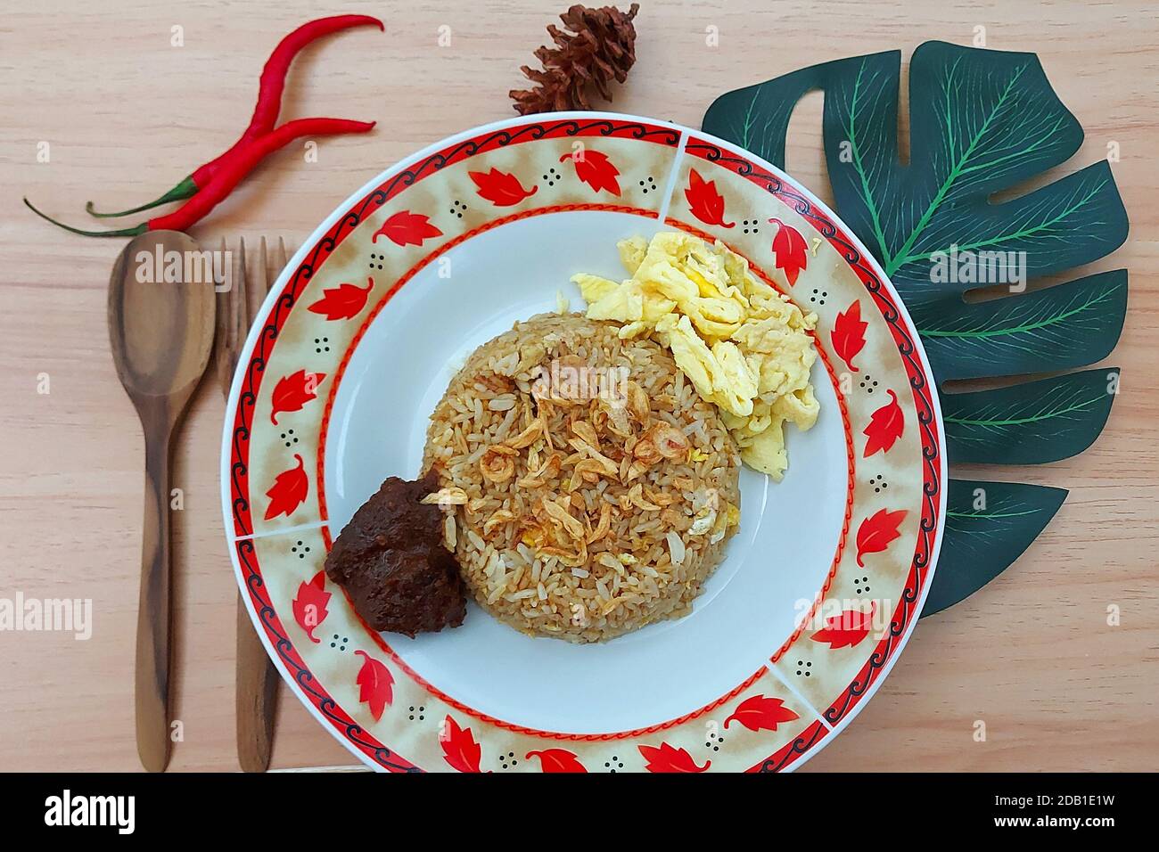 Rendang Fried Rice, Indonesian Food, Jakarta, Indonesia Stock Photo - Alamy