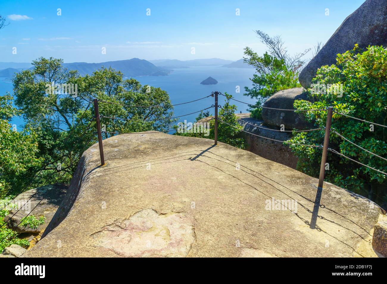 View of the top of Mount Misen, in Miyajima (Itsukushima) Island, Japan ...
