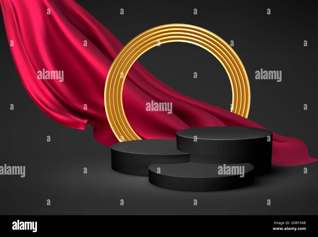 Black flying silk fabric Stock Vector Images - Alamy