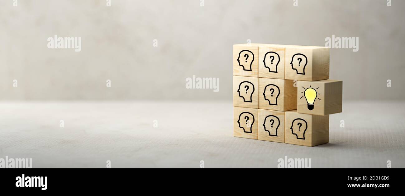 cubes showing a brainstorming session on concrete background - 3d ...