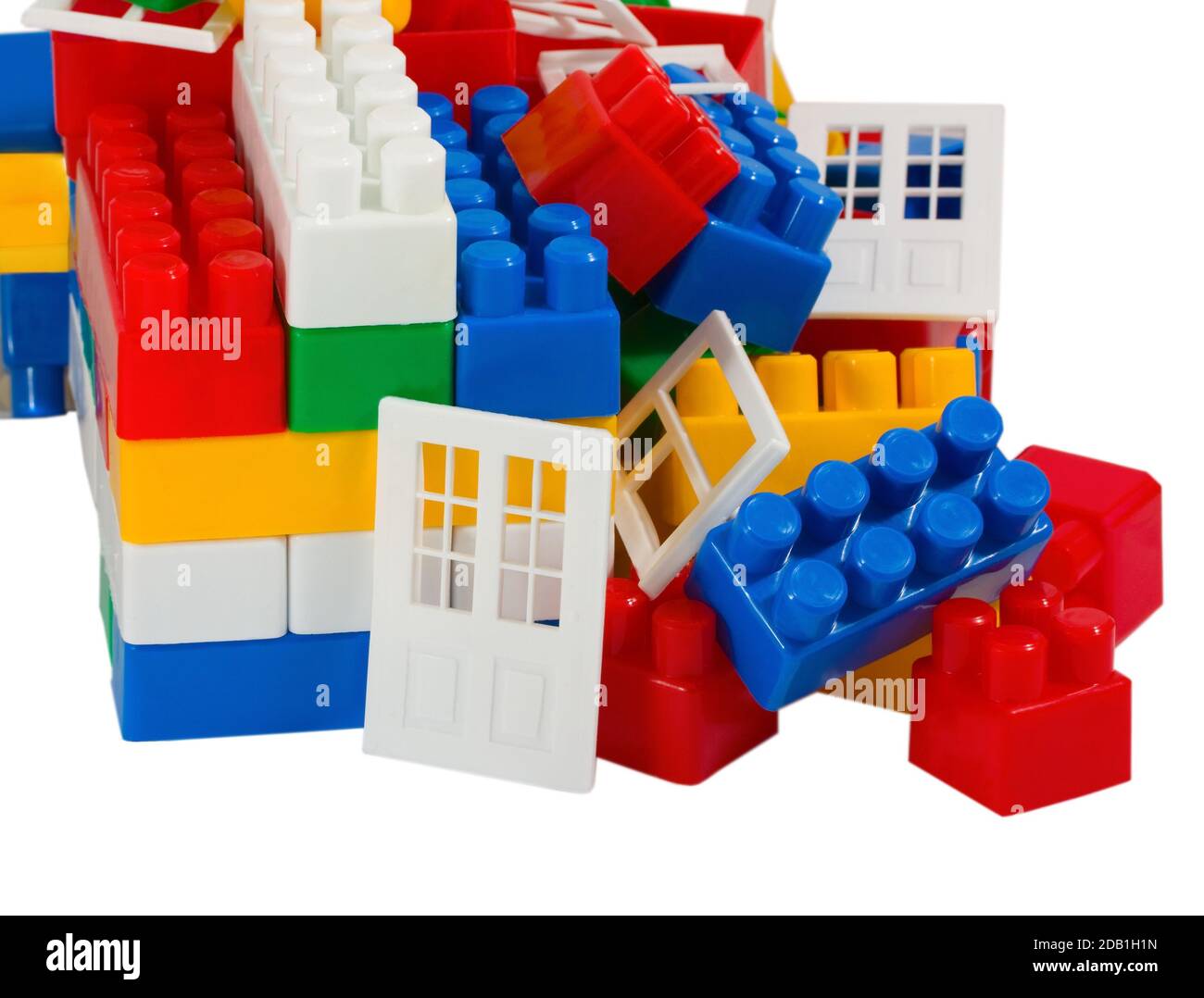 Toy house isolated on white background Stock Photo - Alamy