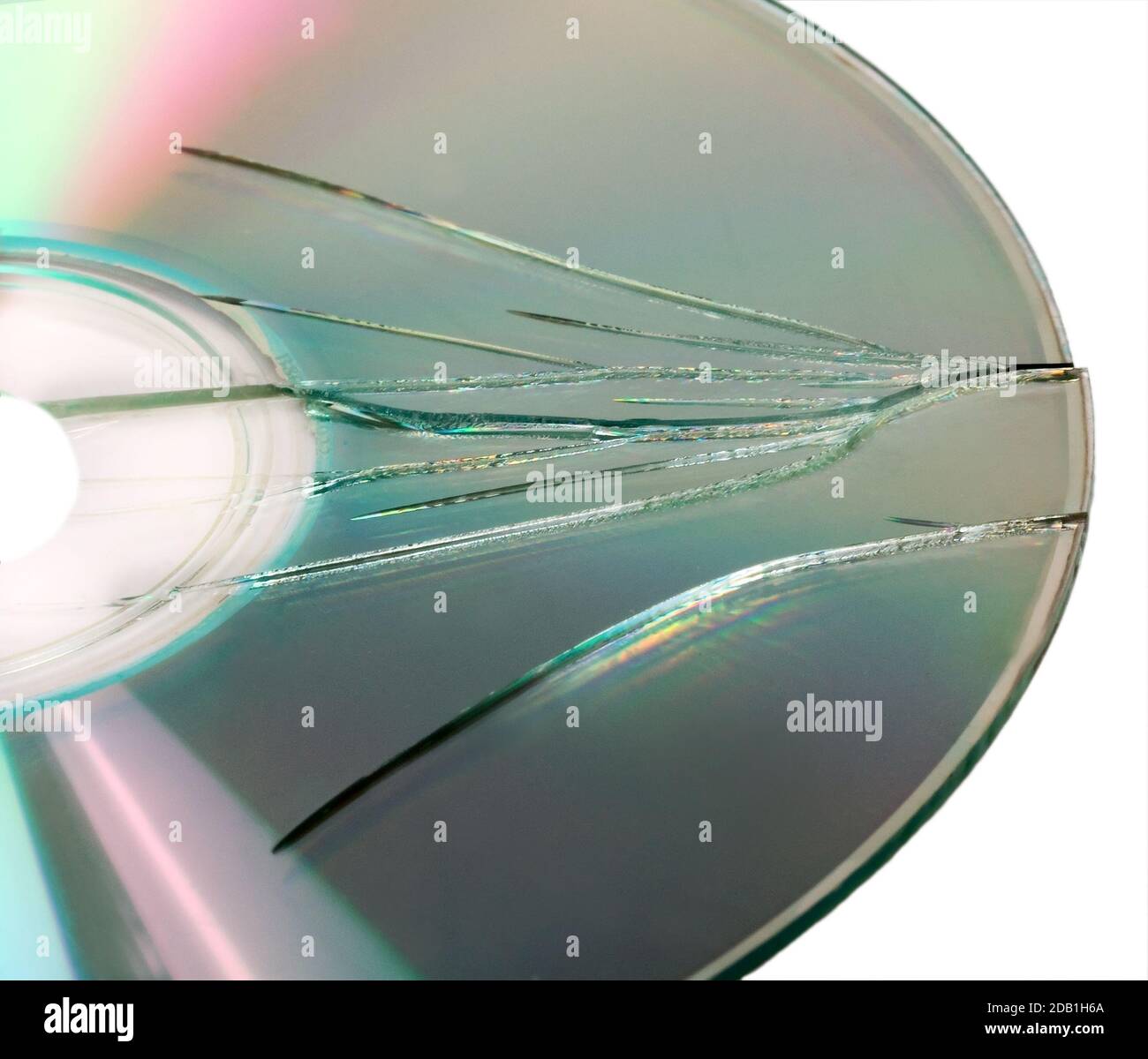 broken CD isolated on white background Stock Photo - Alamy