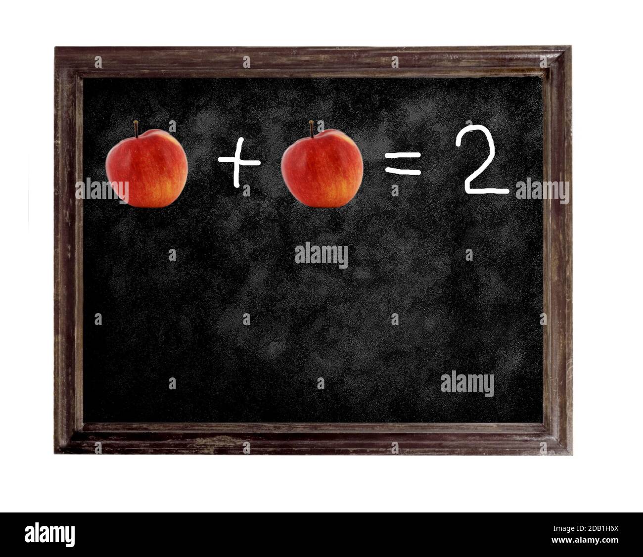 black chalk board with mathematics lesson text Stock Photo - Alamy