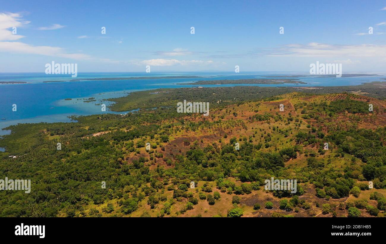 Tropical Islands and blue sea. The Strait Of Cebu,Philippines Stock ...