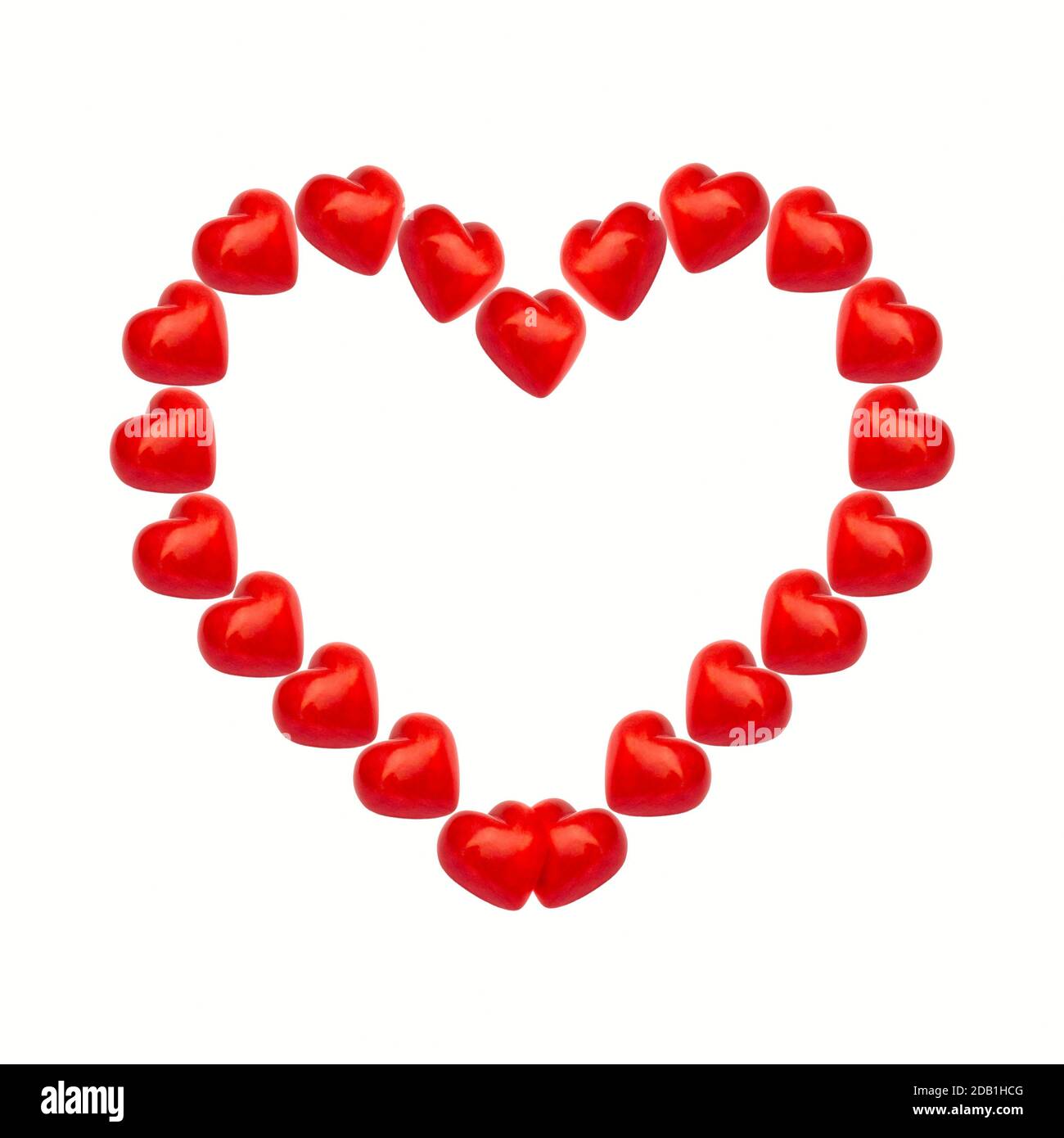 Heart frame with stone hearts isolated on white background Stock Photo ...