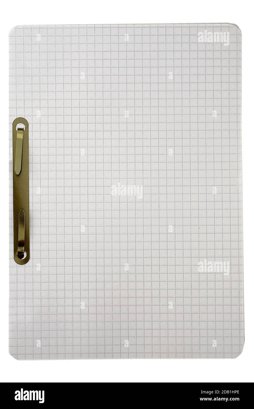 Clean sheet notepad isolated on the white background Stock Photo - Alamy