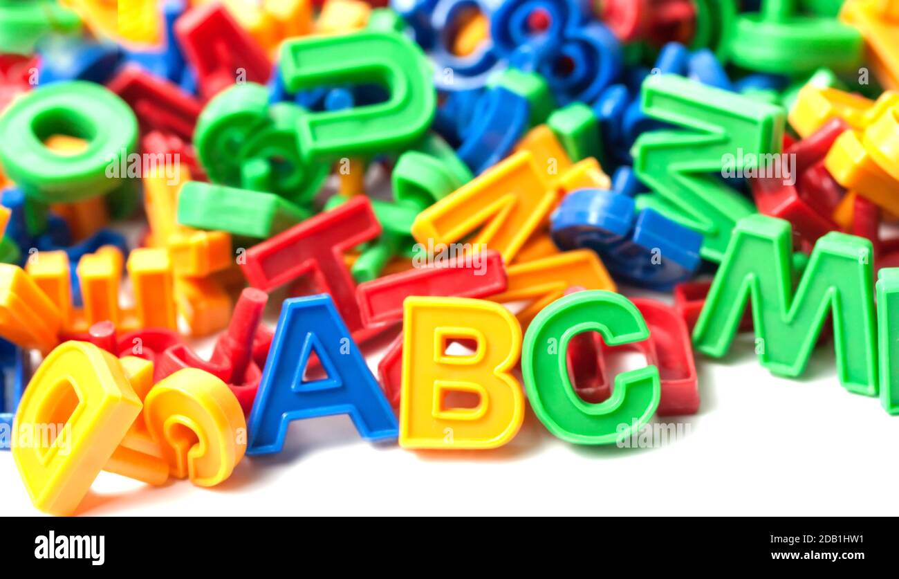colorful alphabet letter ABC isolated on white background Stock Photo ...