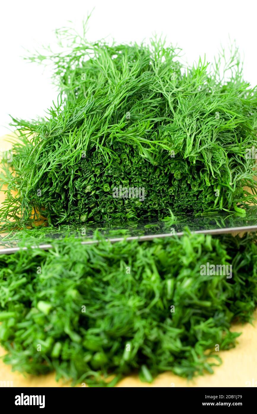 dill preparation close-up isolated on white background Stock Photo - Alamy