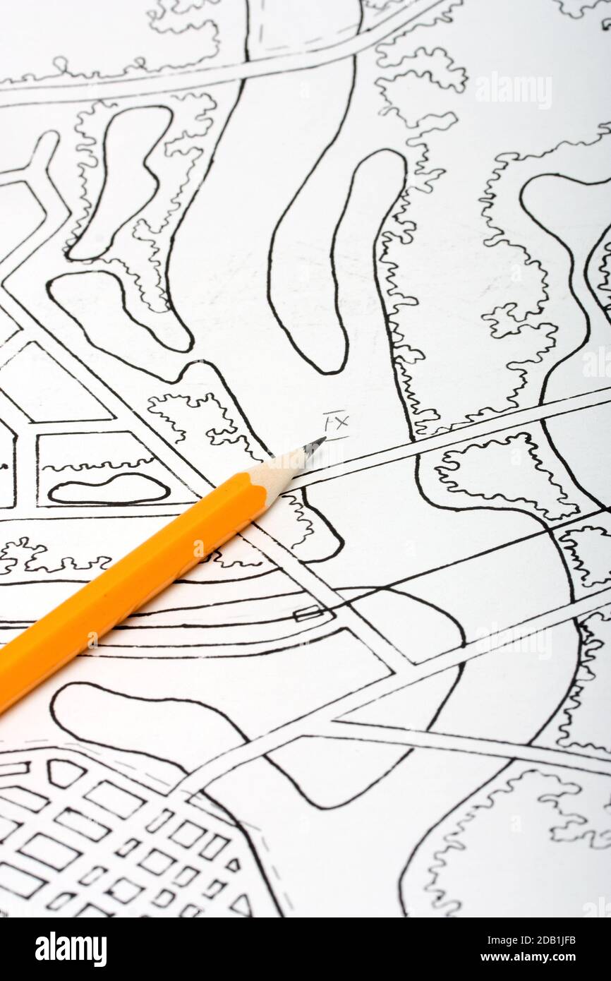 Architectural plan and drawing pen Stock Photo - Alamy