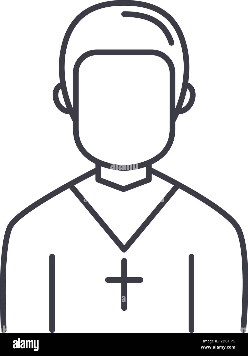 Church pastor icon, linear isolated illustration, thin line vector, web ...