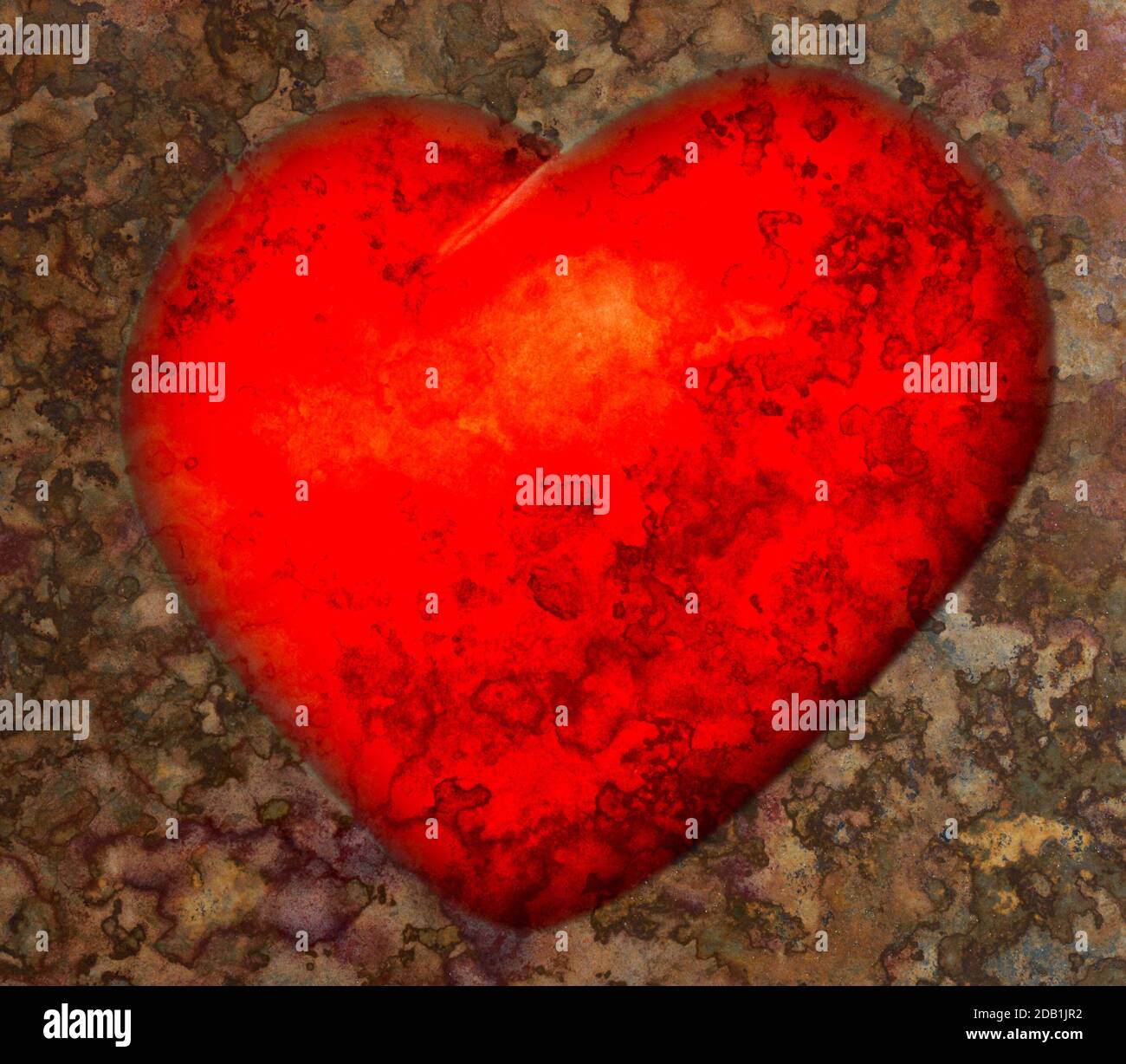 Valentine vintage red heart background Stock Photo - Alamy