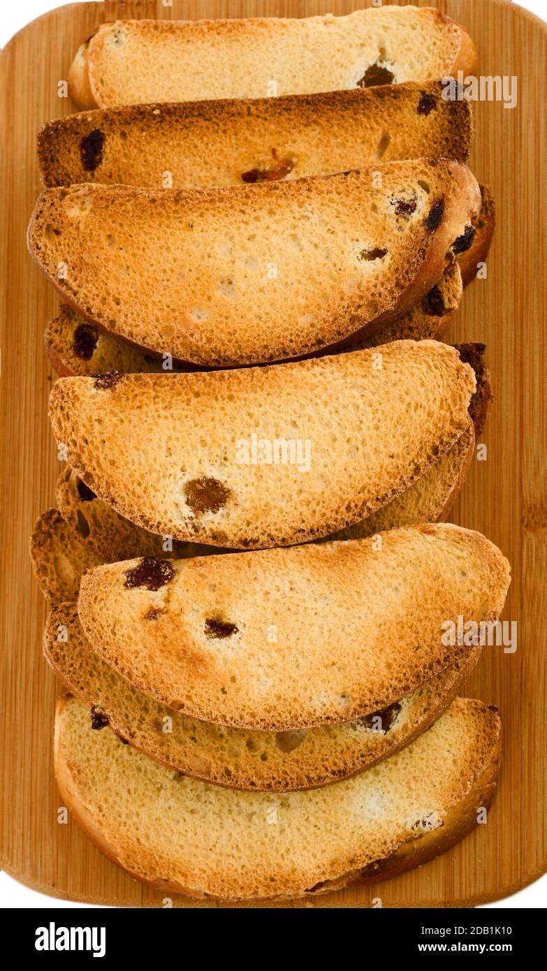 toast zwieback crust isolated on white background Stock Photo - Alamy
