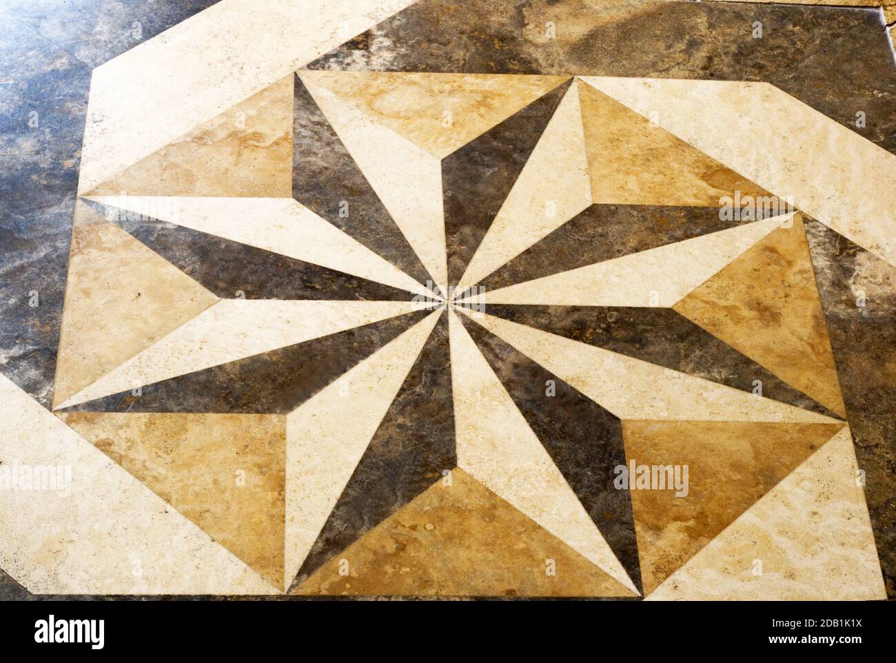 Detail of the mosaic Wind-rose Stock Photo - Alamy