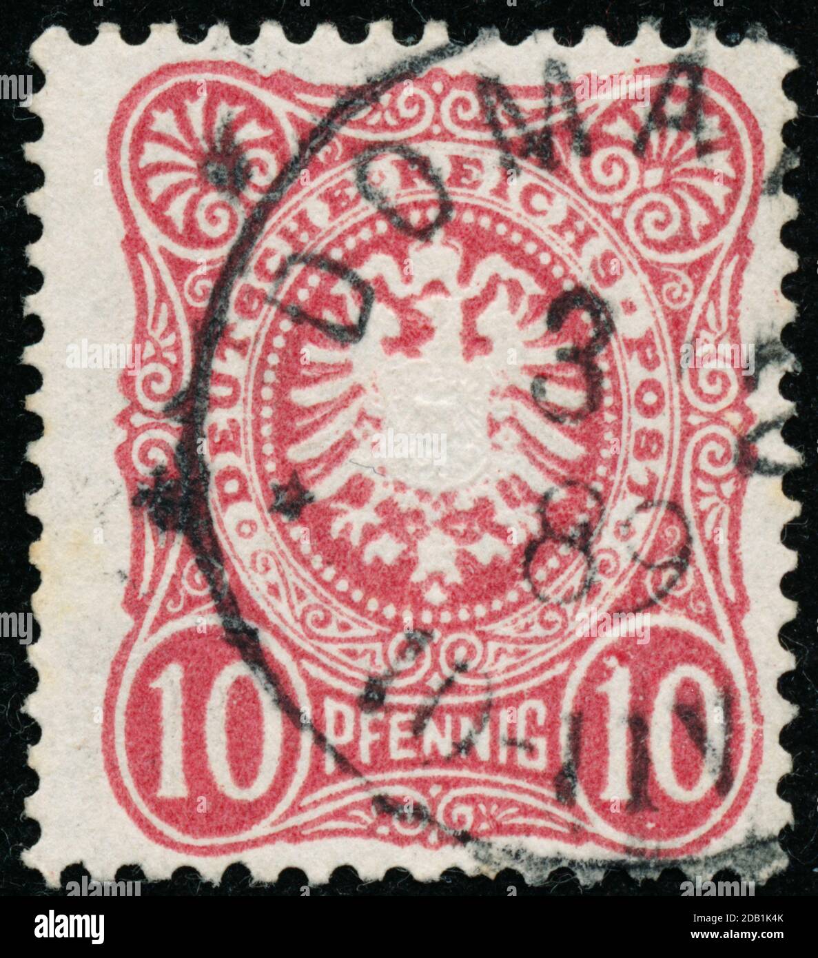 POLTAVA, UKRAINE - November 16, 2020. Vintage stamp printed in Germany ...
