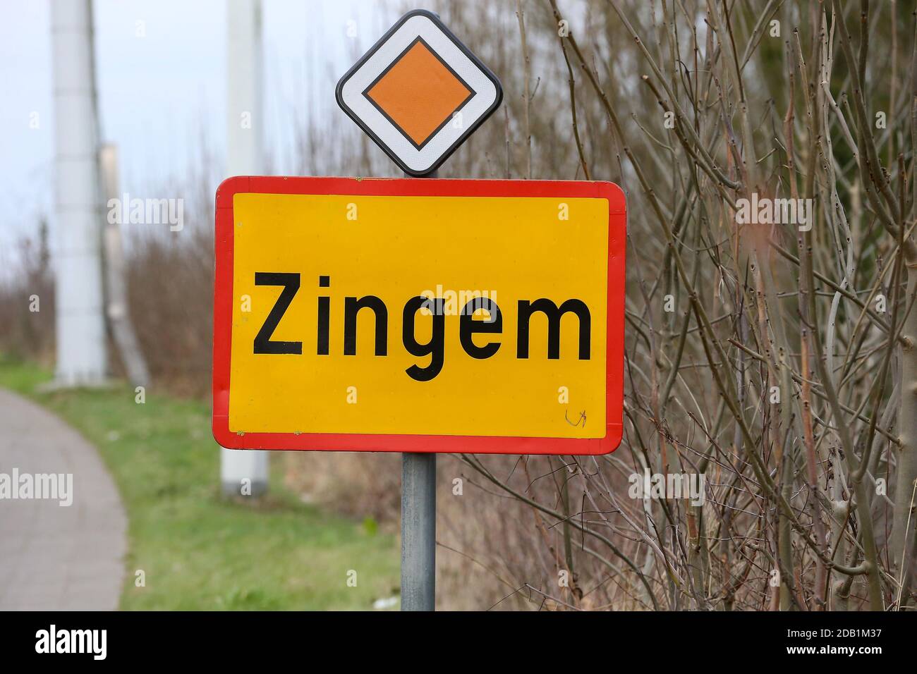 Illustration picture shows Zingem signage, on Wednesday 21 December ...