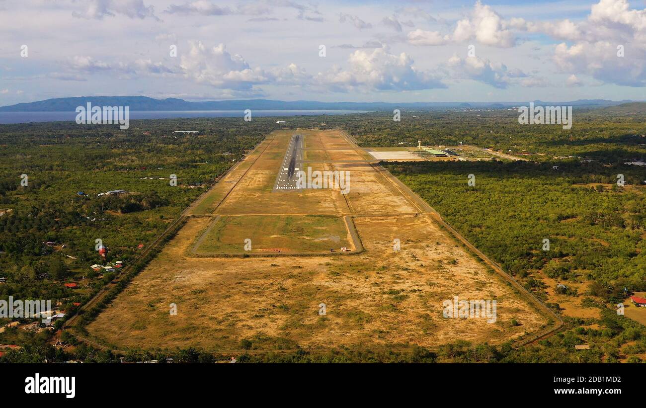 Panglao Island International Airport Runway view from above ...