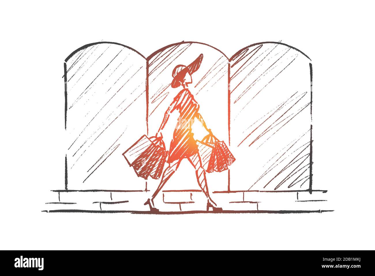 Stylish bag sketch Stock Vector Images - Alamy