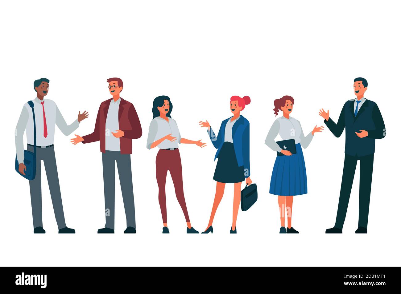 Group of business people discussing Vector illustration Stock Vector ...