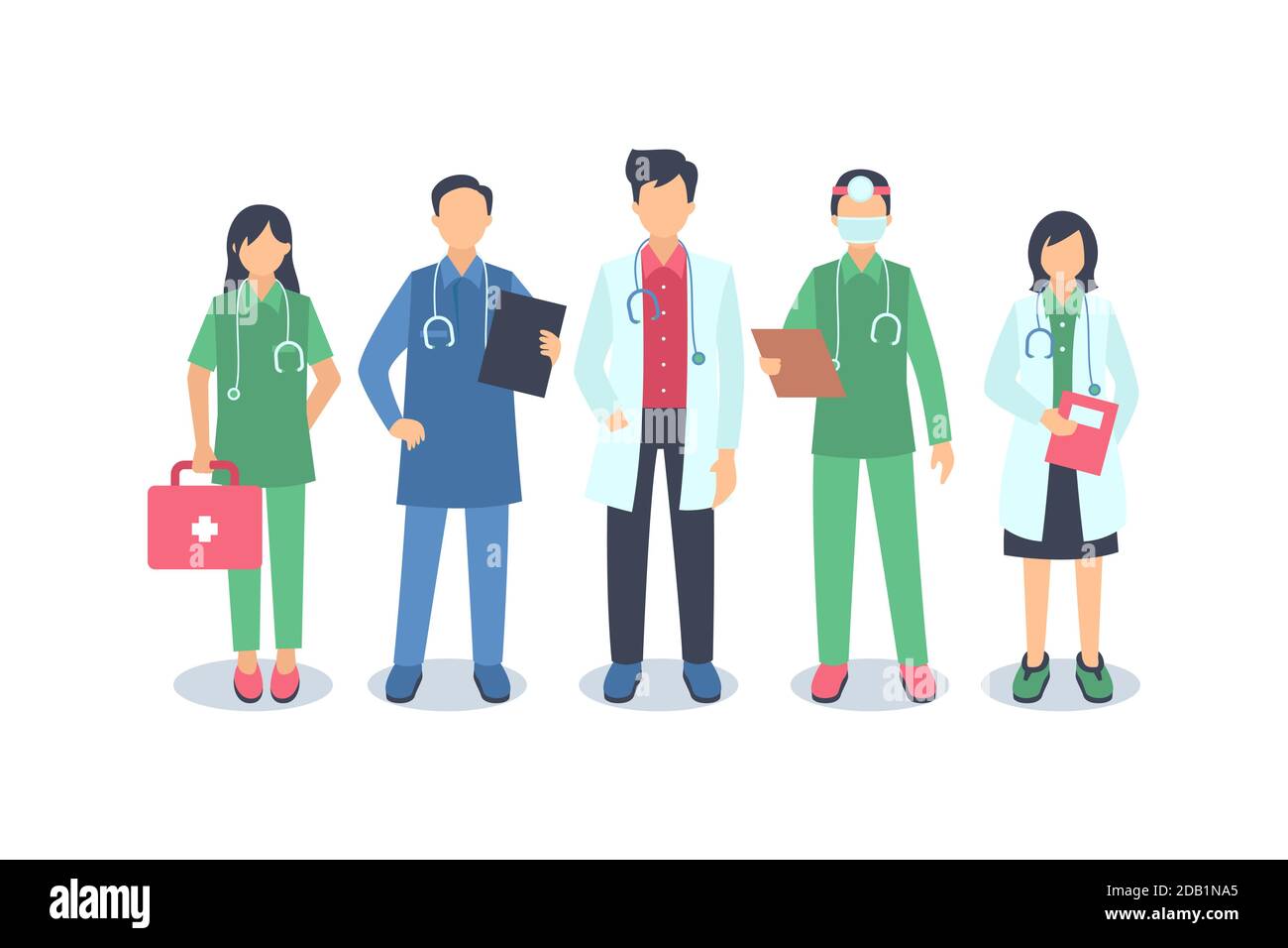 Health professional team pack Vector illustration Stock Vector Image ...