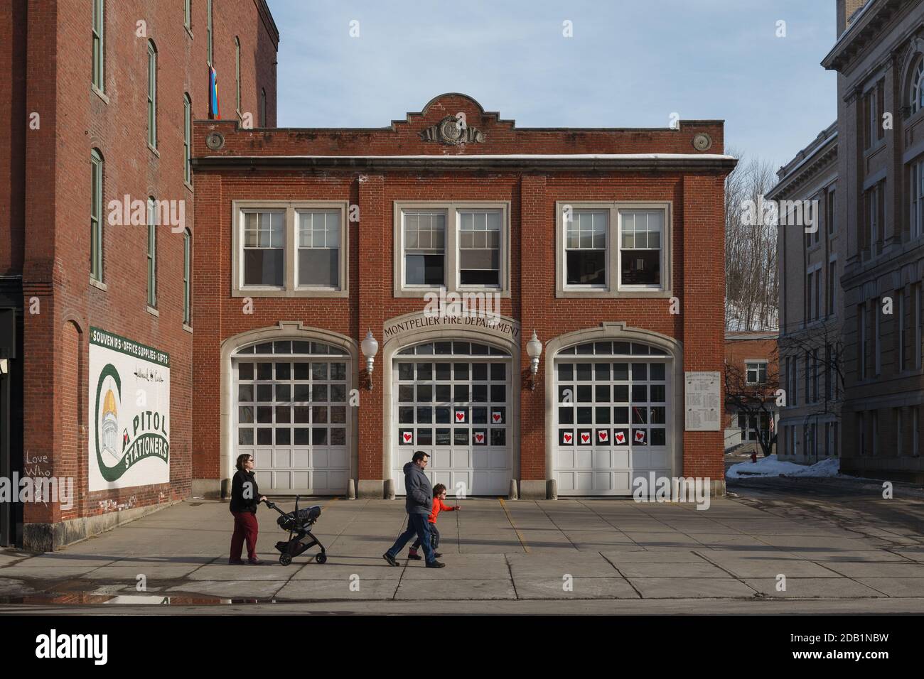 MONTPELIER, VERMONT, USA - FEBRUARY, 20, 2020: City view of the capital ...