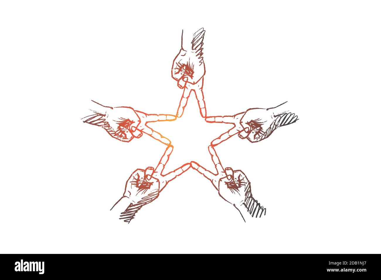 Hand drawn star formed by human fingers Stock Vector Image & Art - Alamy