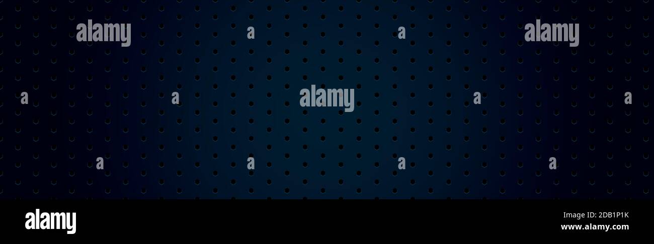 Dark blue perforated background with black holes and glow - Vector ...