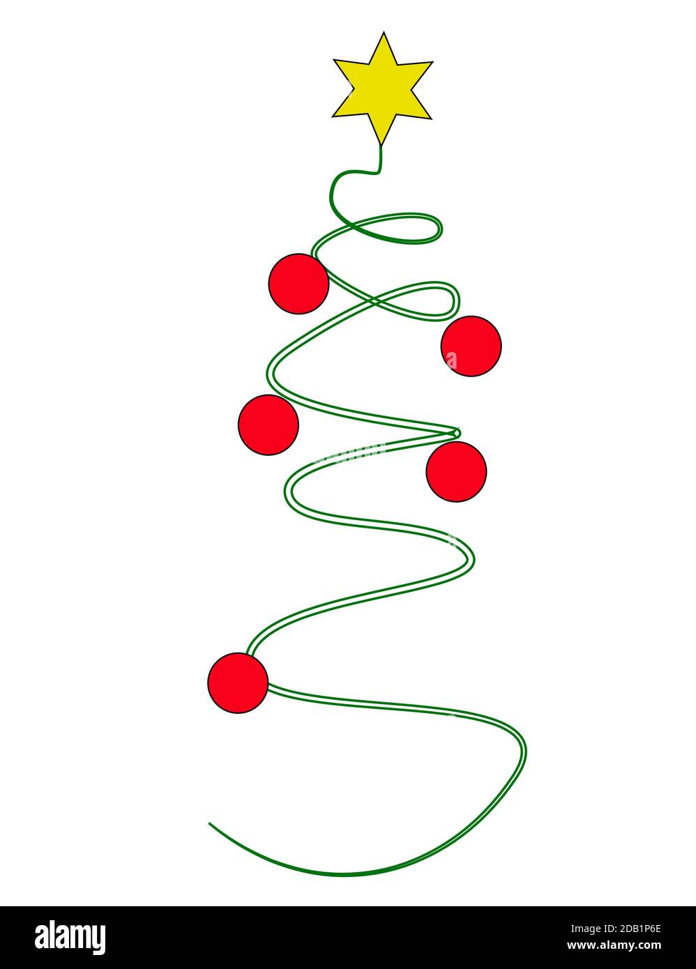 Simple vector christmas tree made from paper stripe - original new year ...