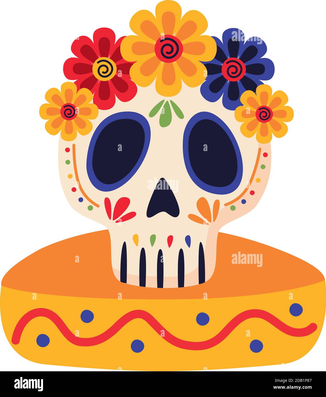 Dia De Los Muertos Clipart Flowers