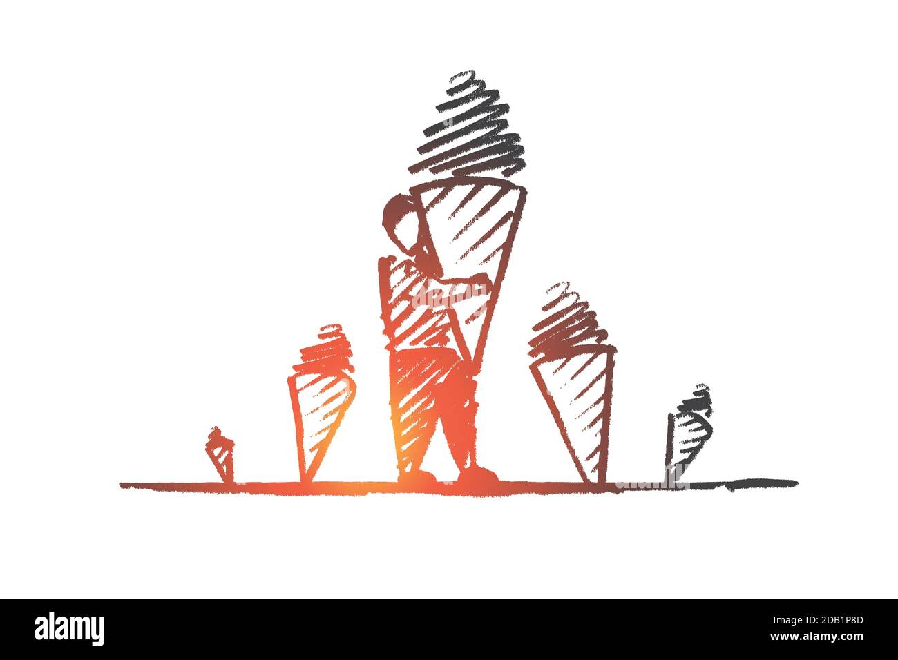 Ice cream man eating Stock Vector Images - Alamy