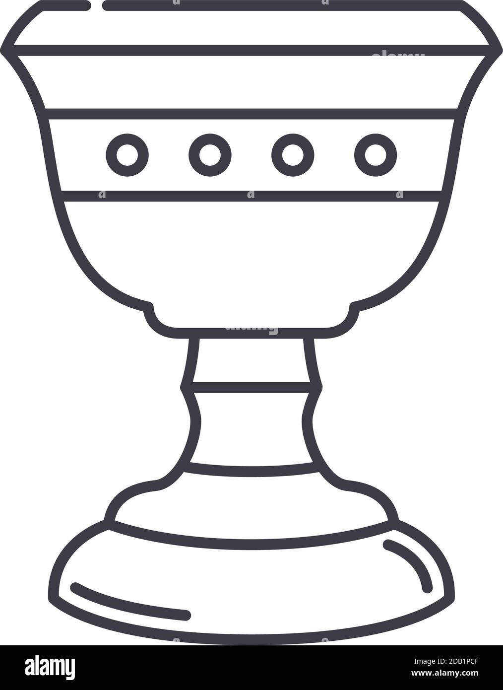 Chalice icon, linear isolated illustration, thin line vector, web ...