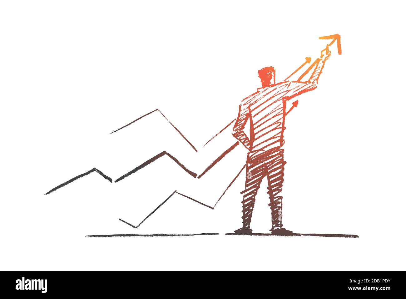 Business analysis concept drawn Stock Vector Images - Alamy