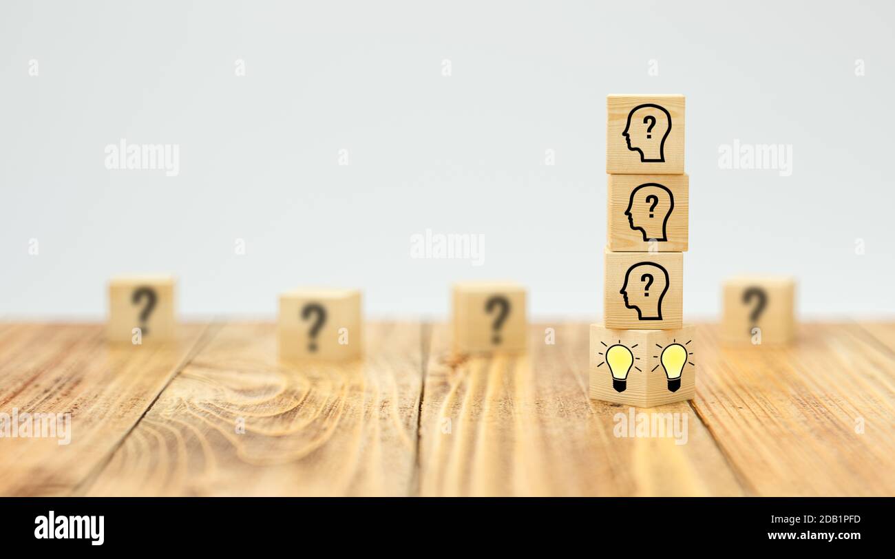 cubes showing a brainstorming session on white background - 3d ...