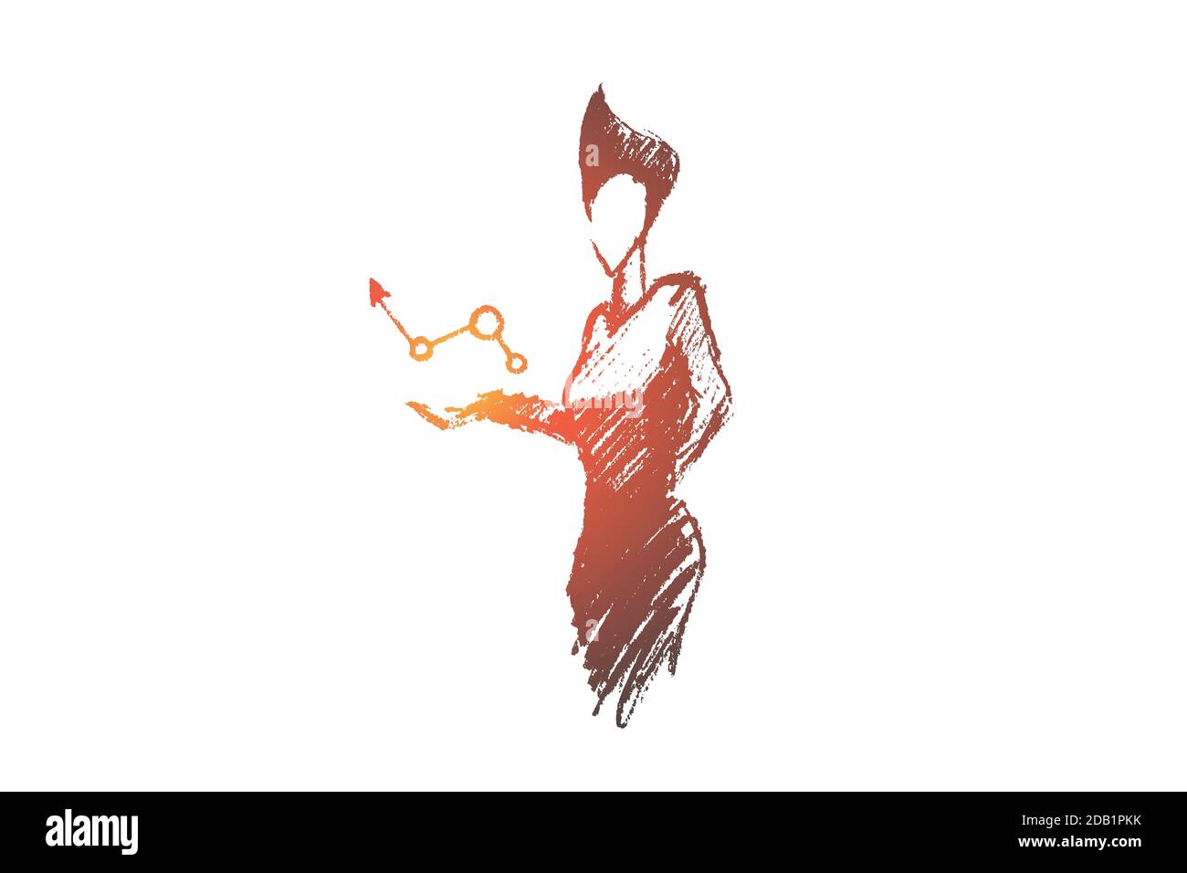 Businesswoman work office statistics Cut Out Stock Images & Pictures ...