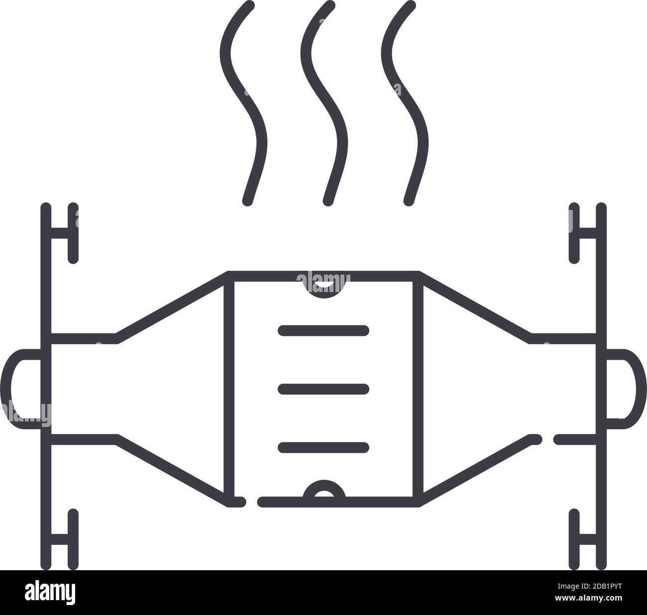 Catalytic icon, linear isolated illustration, thin line vector, web ...